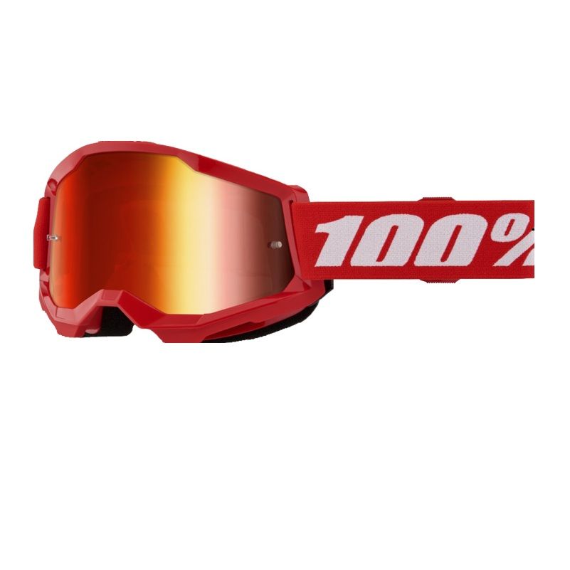 100% Strata 2 MX-Brille Red - Mirror Red Lens | 469-062-50028-00018